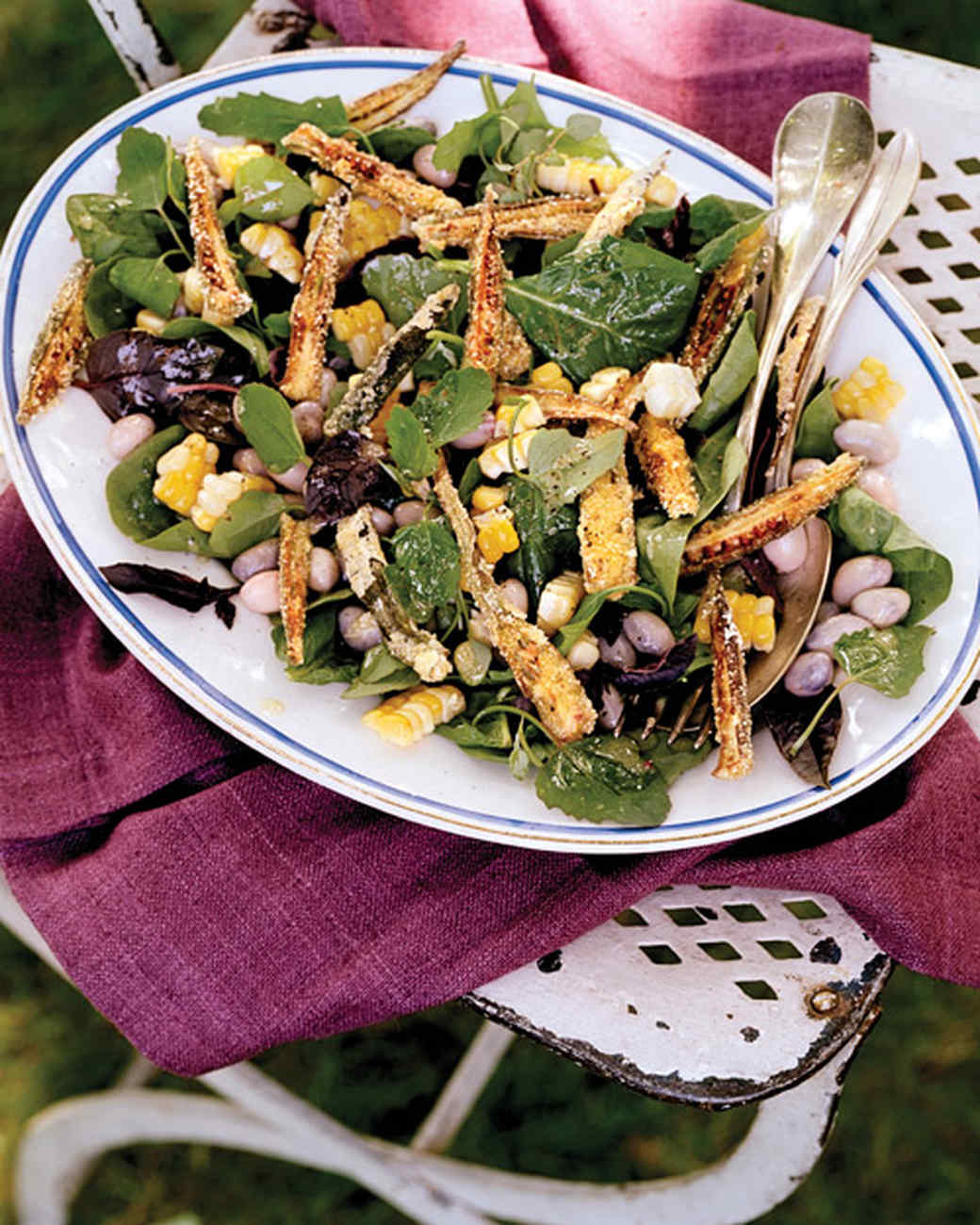 Corn Cranberry Bean And Fried Okra Salad Recipe Martha Stewart