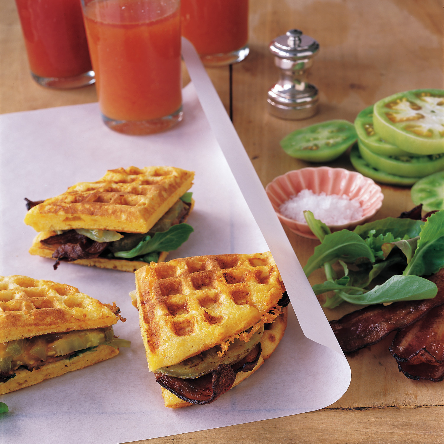 Cheddar Cornmeal Waffle BLT