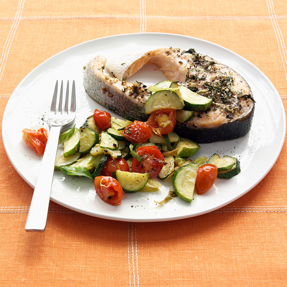 Herb-Rubbed Salmon Steak