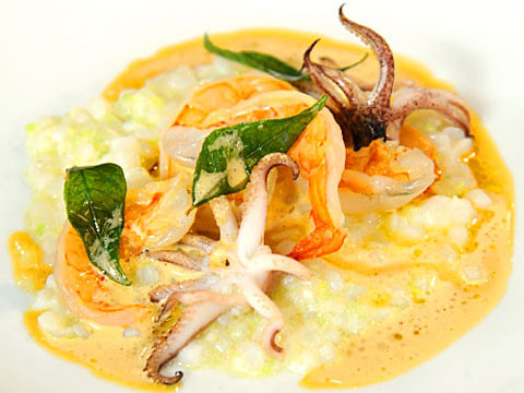 ''Risotto'' with Squid, Shrimp, and Curry Leaves Recipe & Video ...