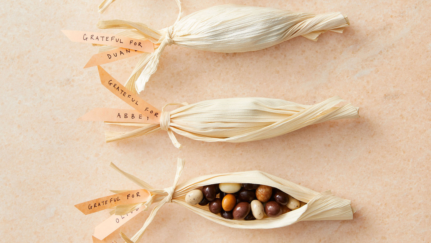 Corn Husk Candy Favors | Martha Stewart