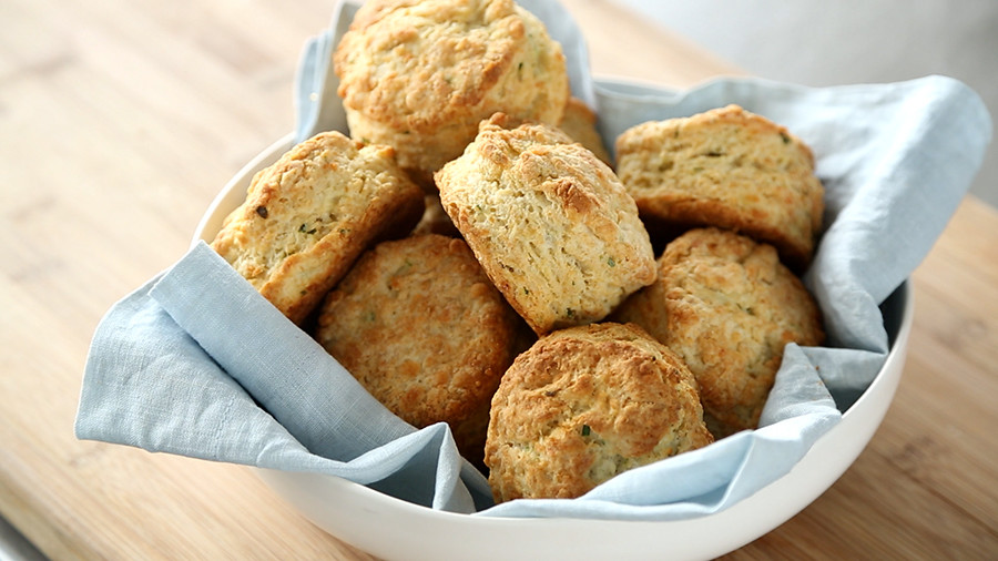 Video: Savory Cheese and Chive Biscuits | Martha Stewart