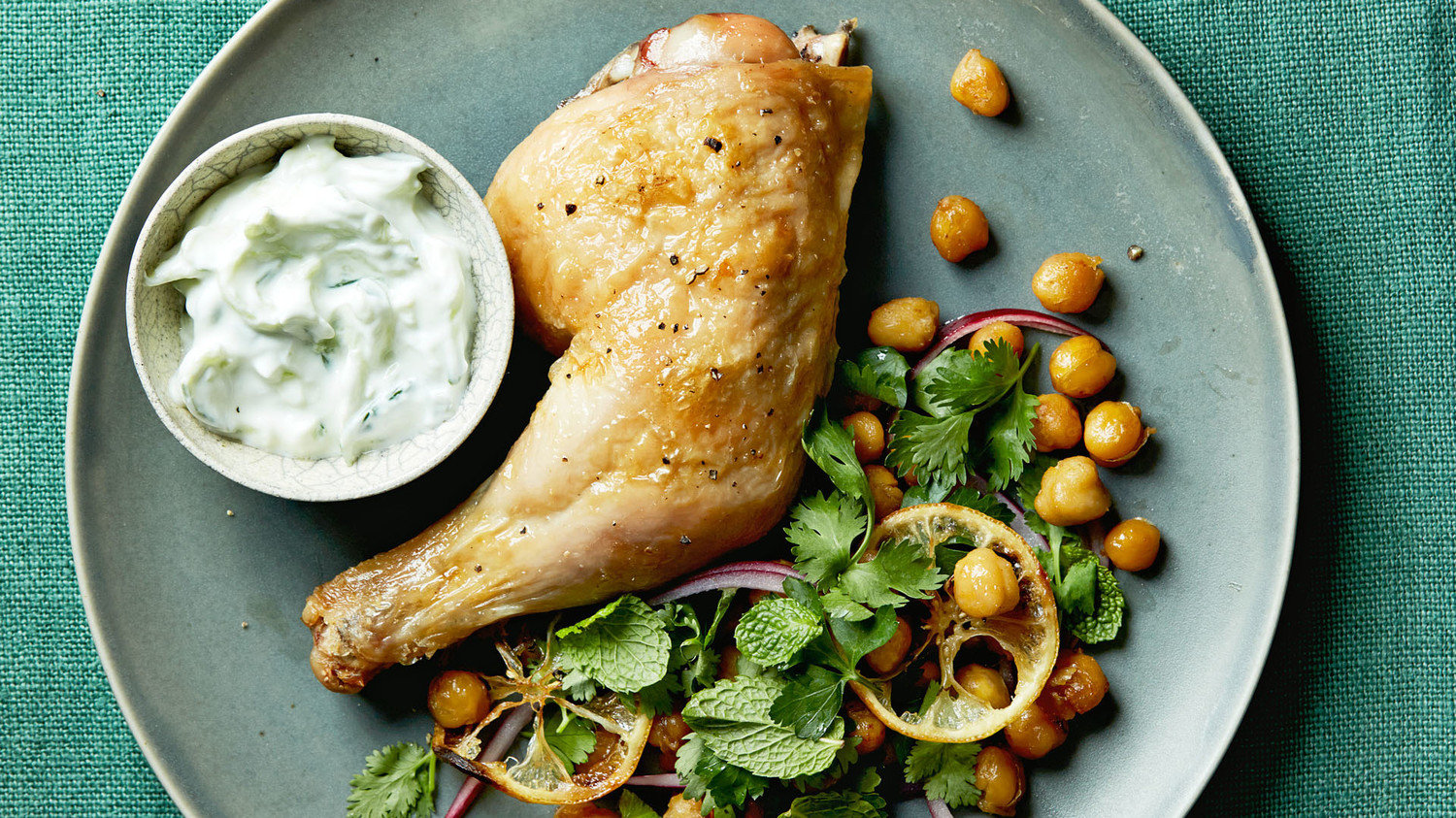 Chicken with Roasted Chickpeas