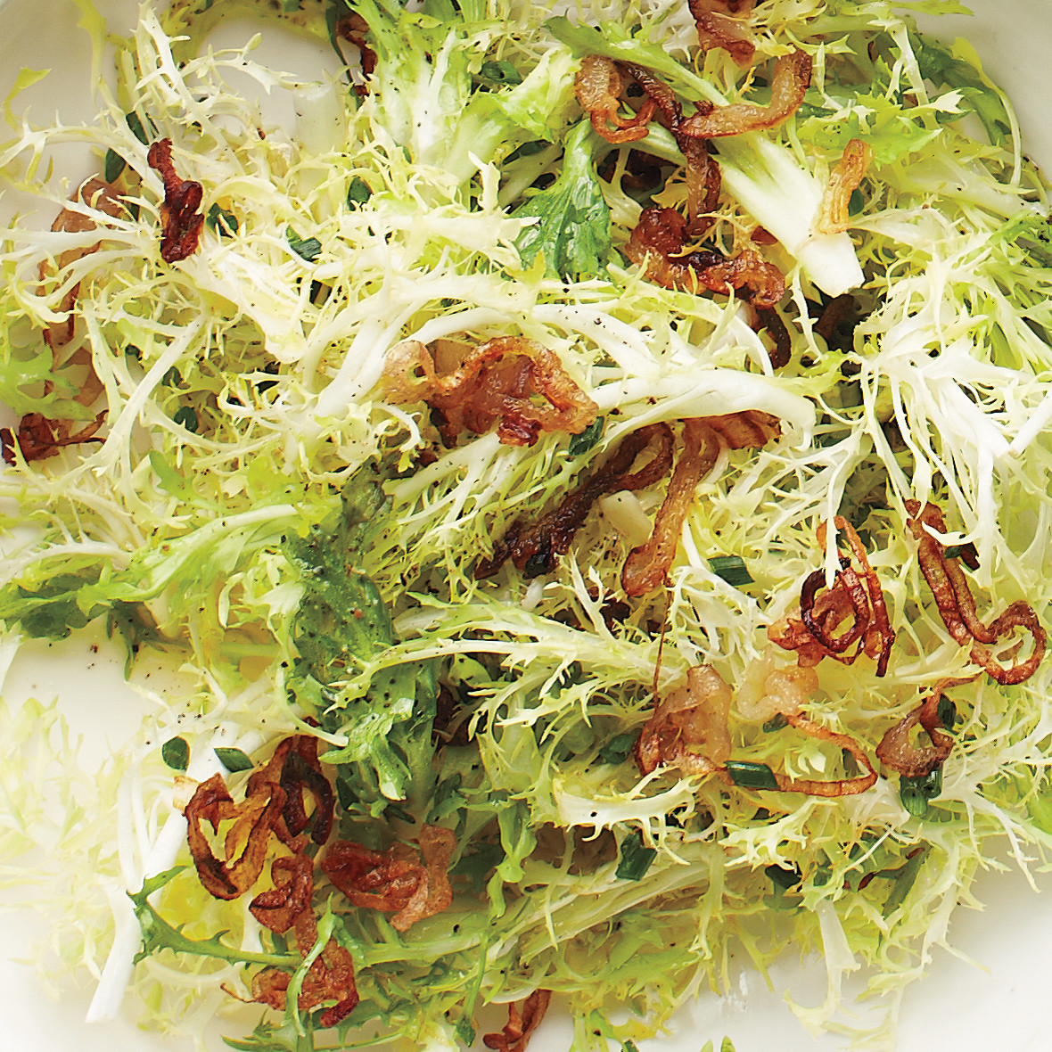 Frisee with Crisp Shallots and Honey Vinaigrette