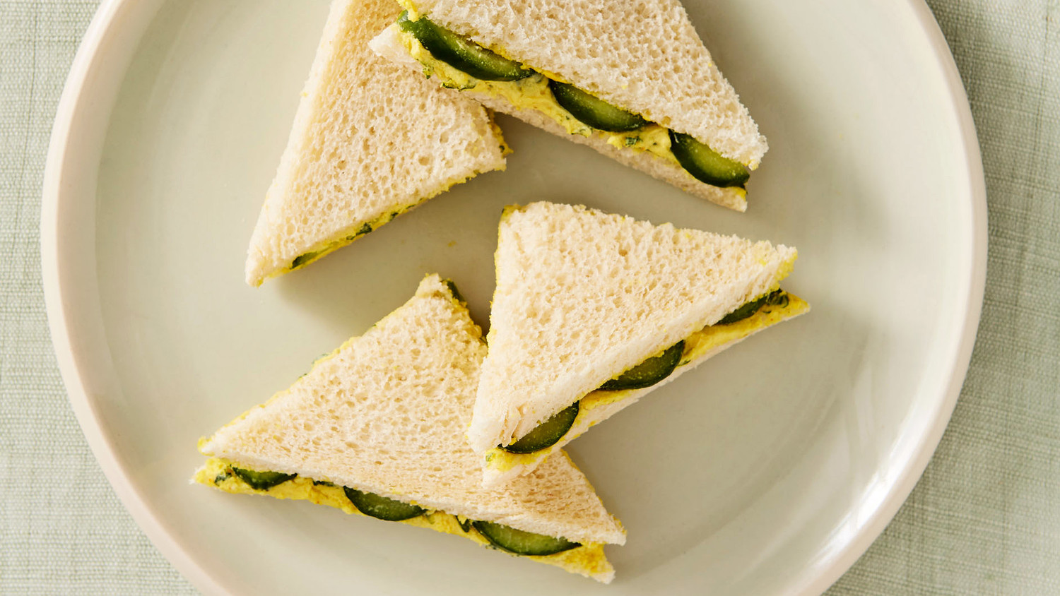Curried Egg Butter Tea Sandwiches