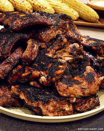 Barbecued Chicken and Ribs Recipe | Martha Stewart