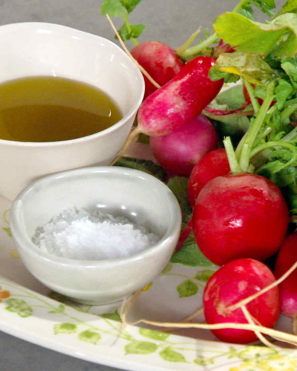 Radishes with Olive Oil and Salt Recipe & Video | Martha Stewart