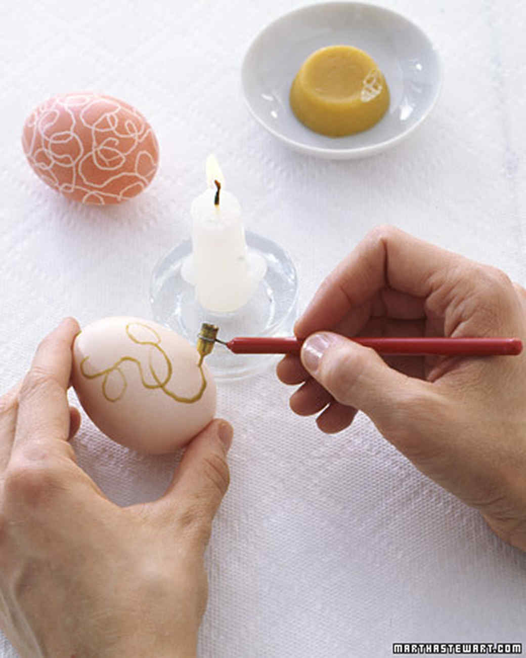 Wax Resist Egg Dyeing Techniques Martha Stewart