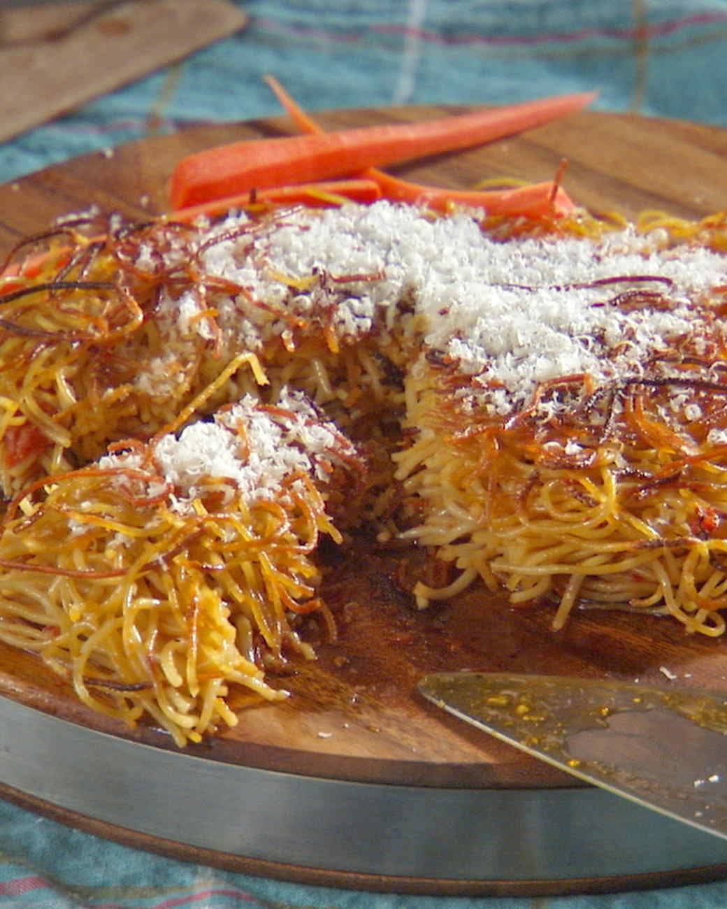 Fried Pasta Snack Recipe & Video | Martha Stewart