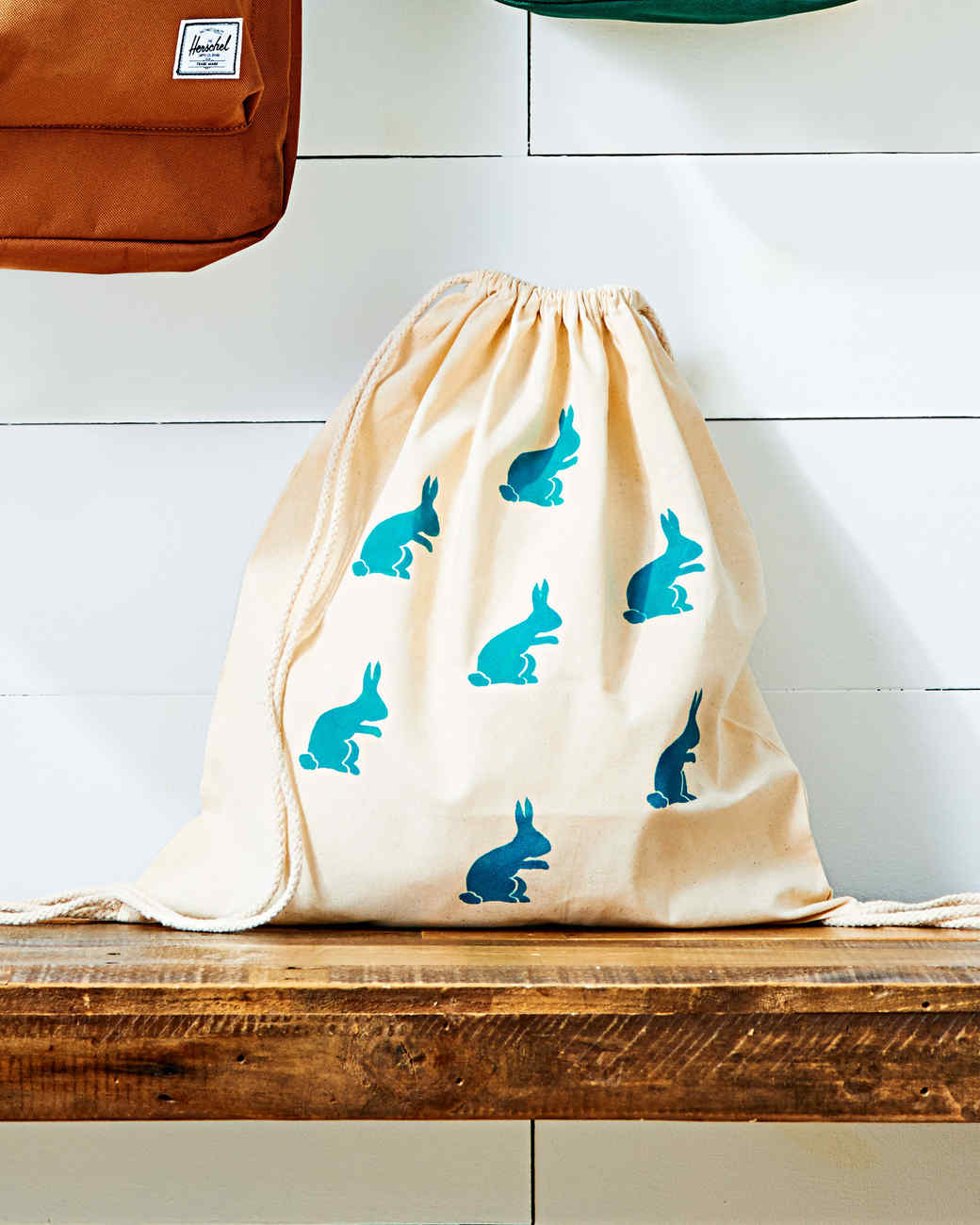 Animal-Stenciled Drawstring Backpack | Martha Stewart